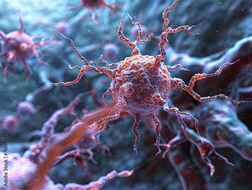 High-resolution image of the Herpes Simplex Virus (HSV) near human ...