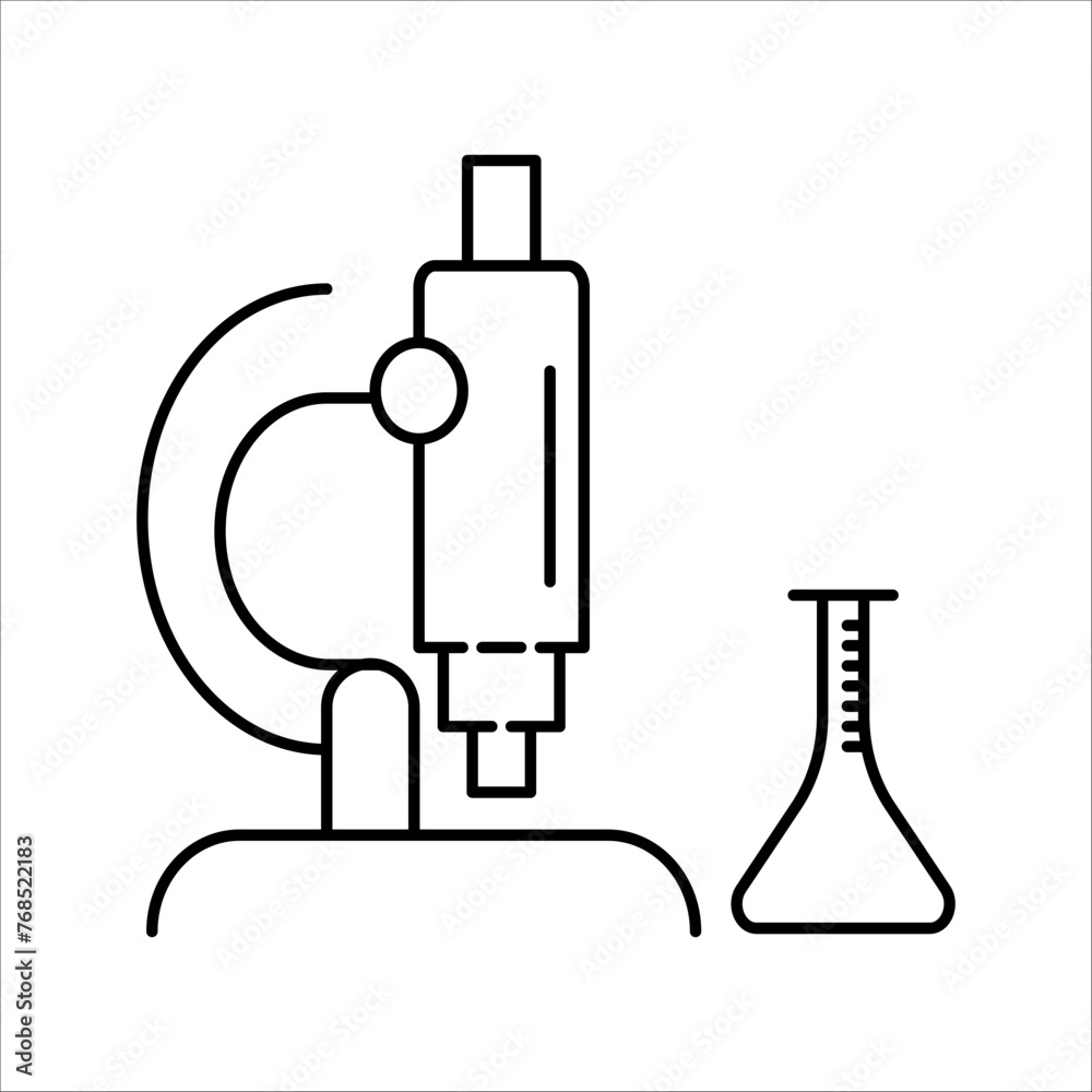 clinical analysis check icon, scientific laboratory, medical control or ...