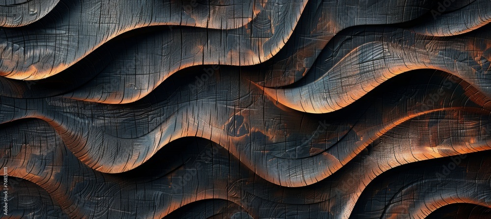3d wood carved texture, carved pattern of dark and light organic shapes ...