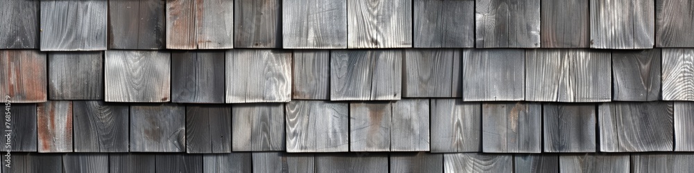 Abstract seamless pattern of grey shingle roof texture, wooden wall ...