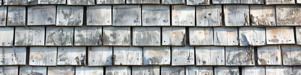 Foto de Abstract seamless pattern of grey shingle roof texture, wooden ...