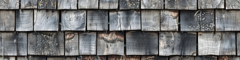 Abstract seamless pattern of grey shingle roof texture, wooden wall ...