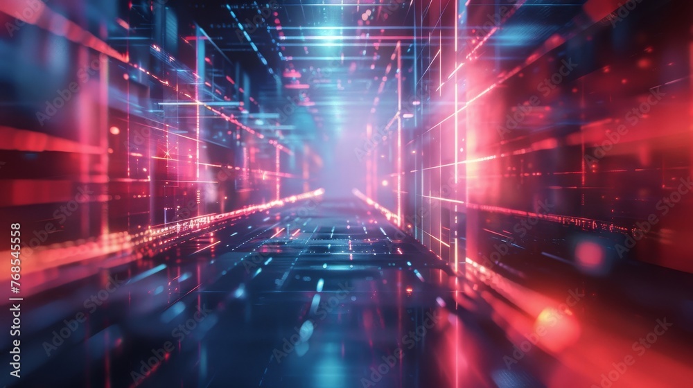 A digital clock with numbers that pulse with light, illustrating how ...