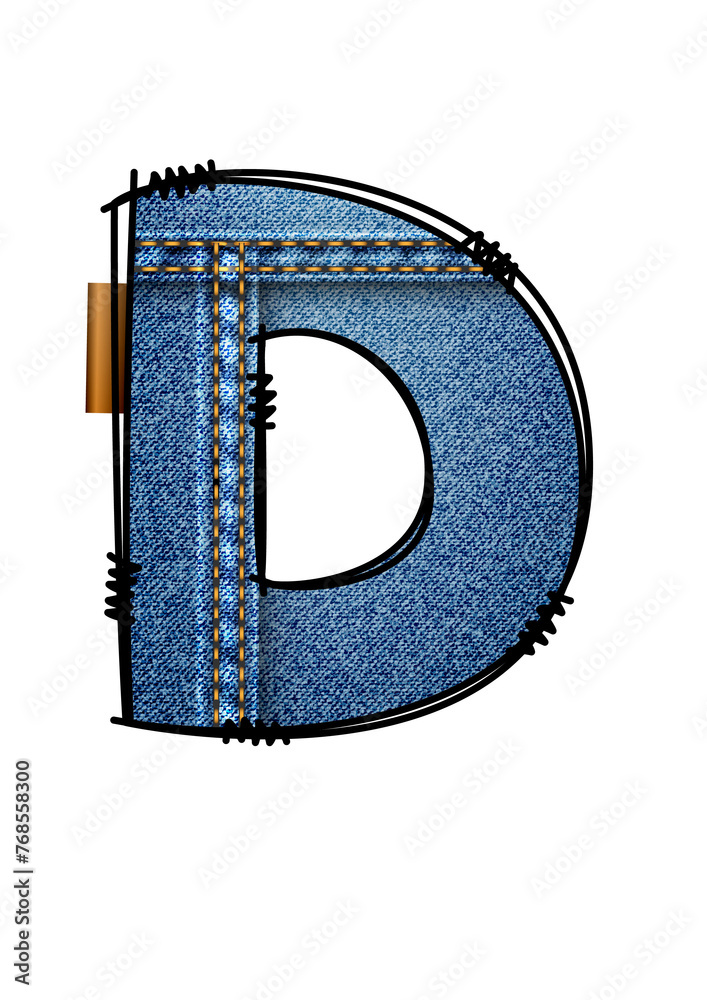 Doodle Alphabets, Blue Denim Alphabet, Denim Alphabet, Doodle Denim ...
