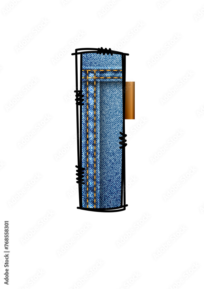 Doodle Alphabets, Blue Denim Alphabet, Denim Alphabet, Doodle Denim ...