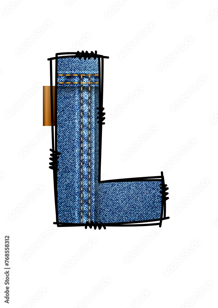 Doodle Alphabets, Blue Denim Alphabet, Denim Alphabet, Doodle Denim ...