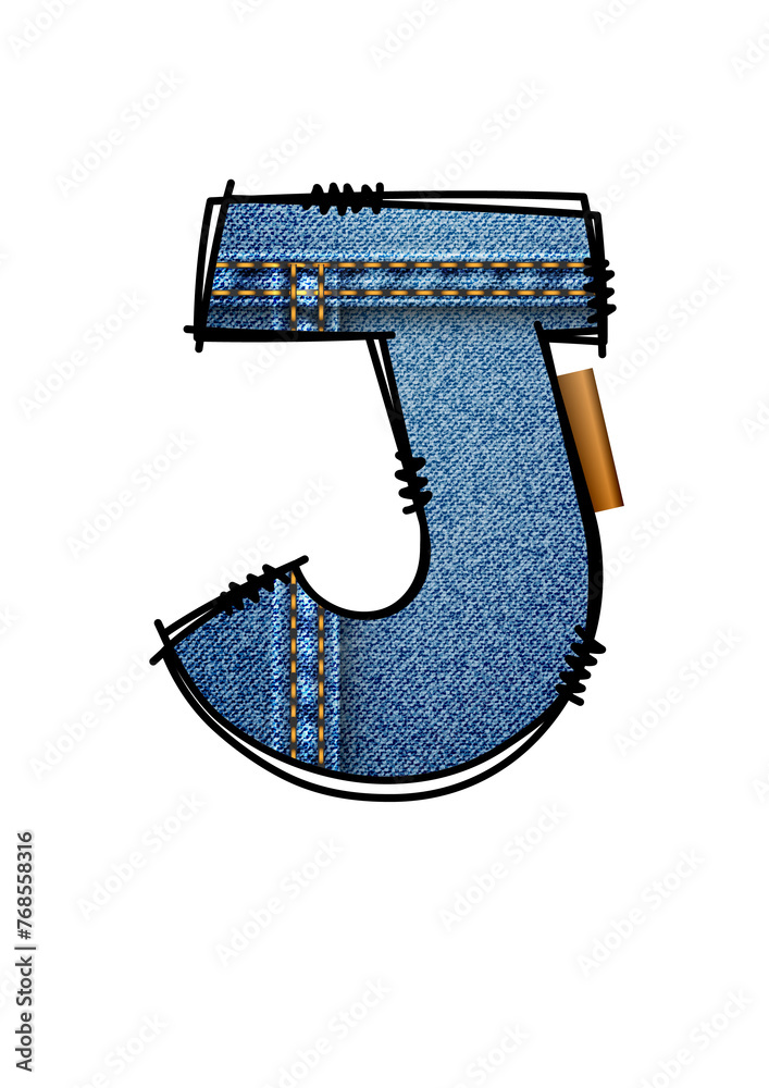 Doodle Alphabets, Blue Denim Alphabet, Denim Alphabet, Doodle Denim ...