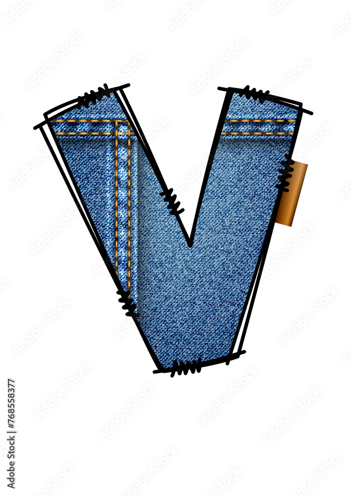 Doodle Alphabets, Blue Denim Alphabet, Denim Alphabet, Doodle Denim ...