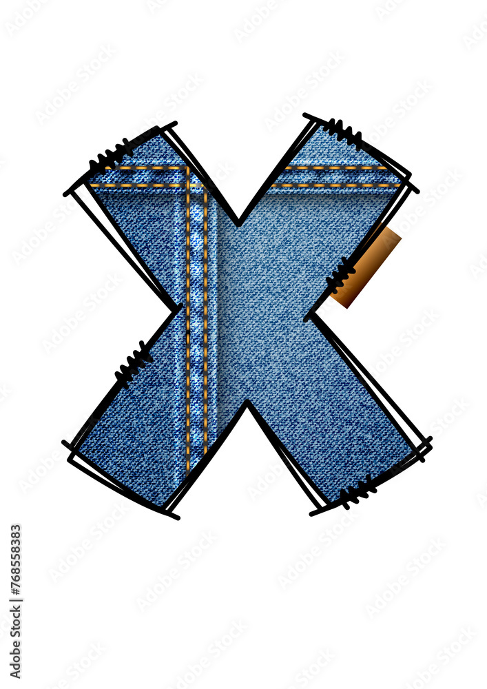 Doodle Alphabets, Blue Denim Alphabet, Denim Alphabet, Doodle Denim ...