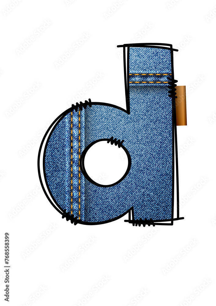 Doodle Alphabets, Blue Denim Alphabet, Denim Alphabet, Doodle Denim ...