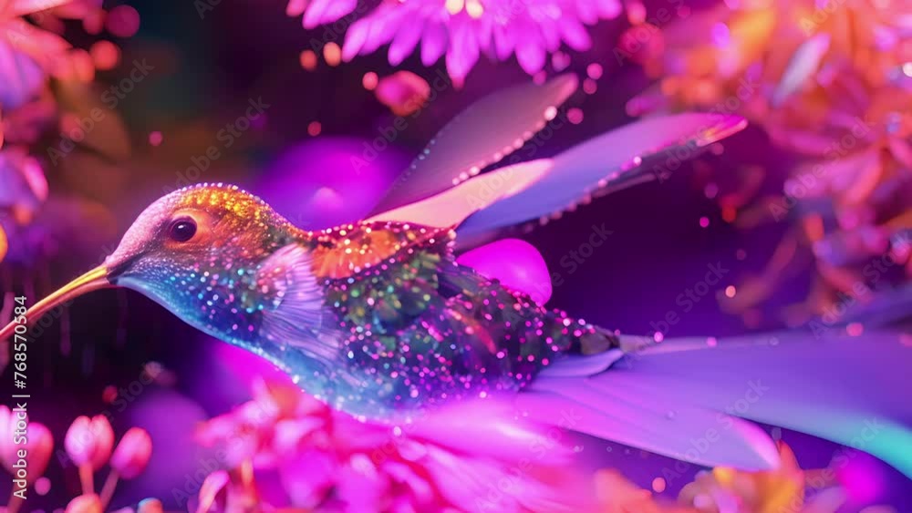 A zoomedin view of a hummingbird symbolic of its ability to fly between ...