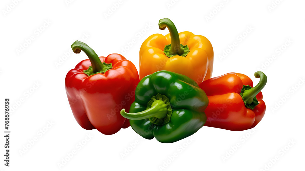 Capsicum png Bell peppers png colorful capsicum png Paprika png red and ...
