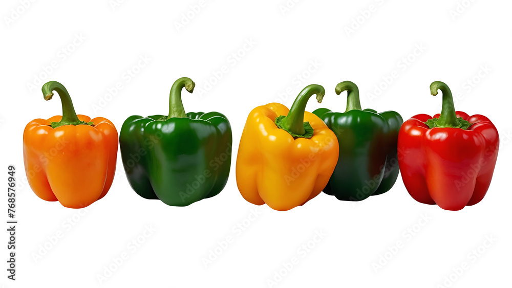 Capsicum png Bell peppers png colorful capsicum png Paprika png red and ...