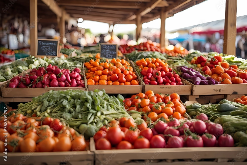 Discover a cornucopia of freshness at our vibrant farmers market stall ...