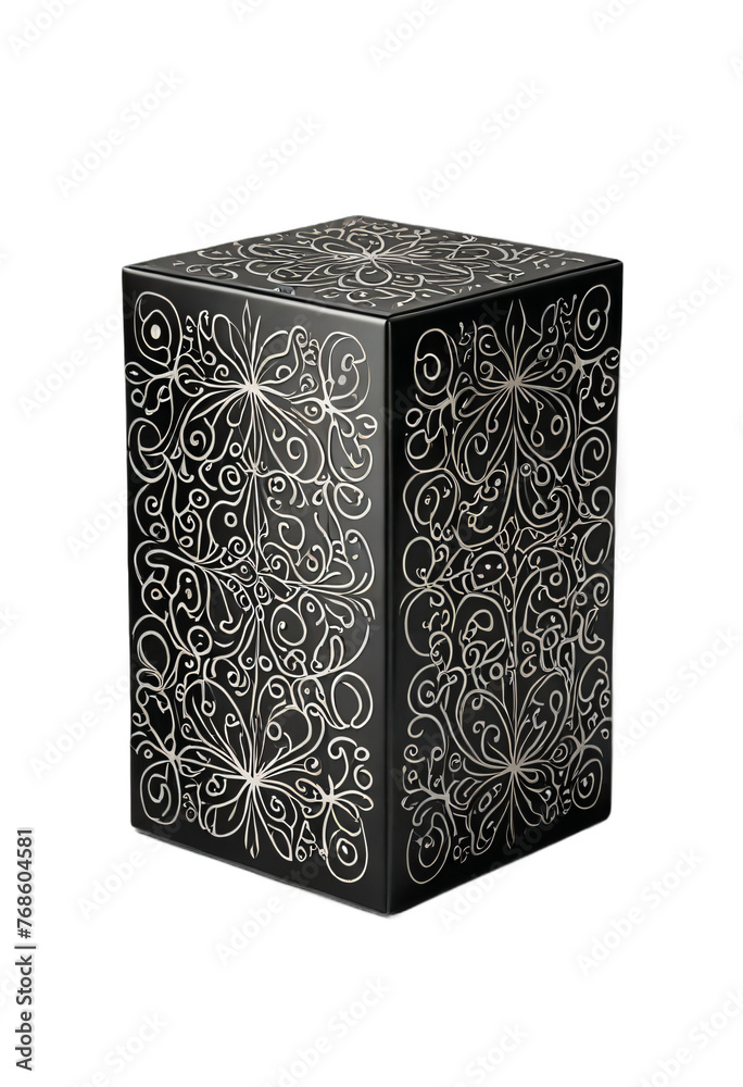 Patterned box isolated transparent background PNG ai generated Stock ...