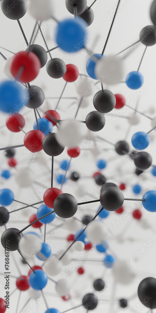 Representação de átomos e moléculas formando uma ligação química Stock ...