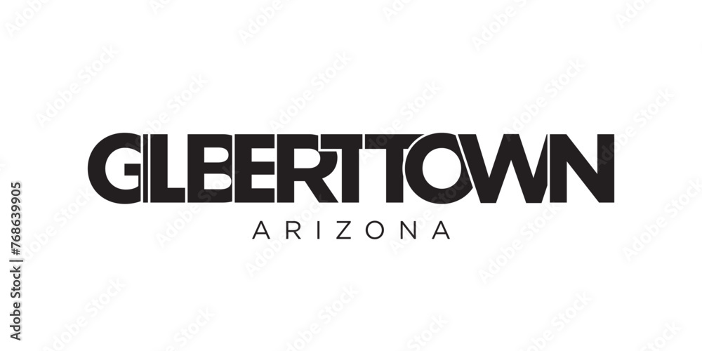 Gilbert town, Arizona, USA typography slogan design. America logo with ...