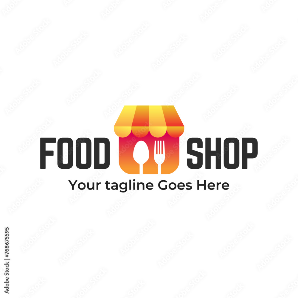 Food shopping logo or food logo. Unique Food Shopping And Retail Logo ...