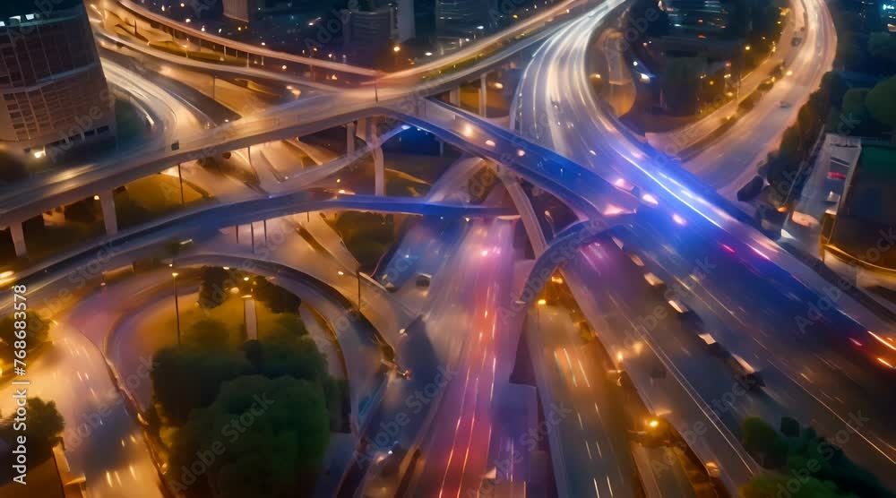 Urban Symphony: Top-Down Time-Lapse of Fast-Moving Cars on a Highway ...