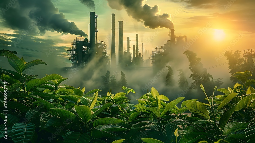 Green industry eco power for sustainable energy saving environmental friendly low carbon ...