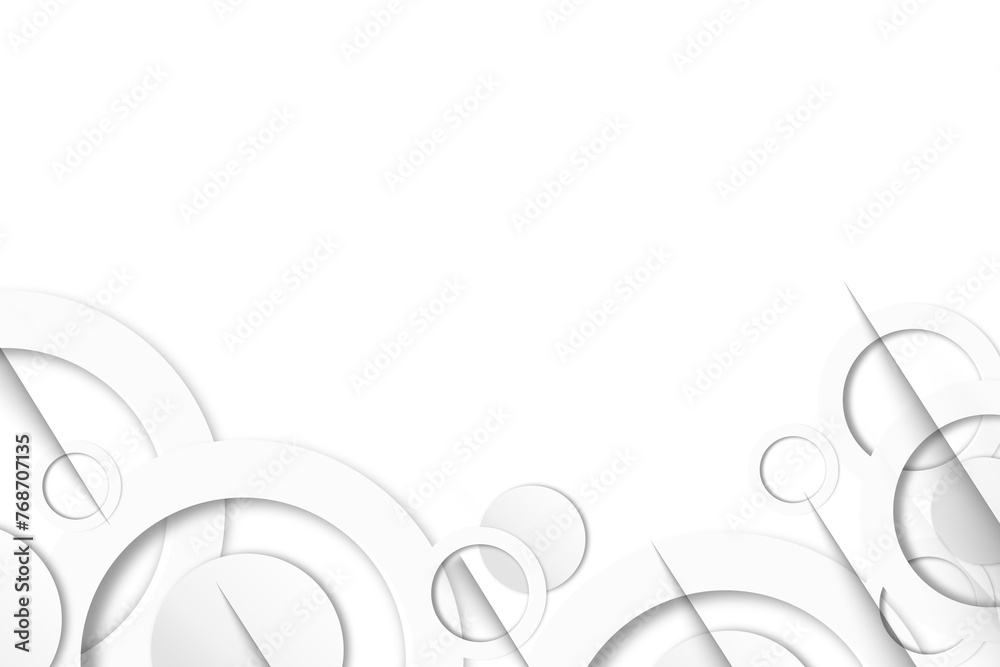 Abstract white and grey circle background texture, geometric background ...