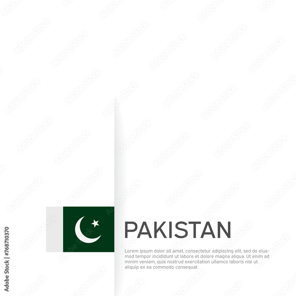Pakistan flag background. State patriotic pakistani banner, cover ...