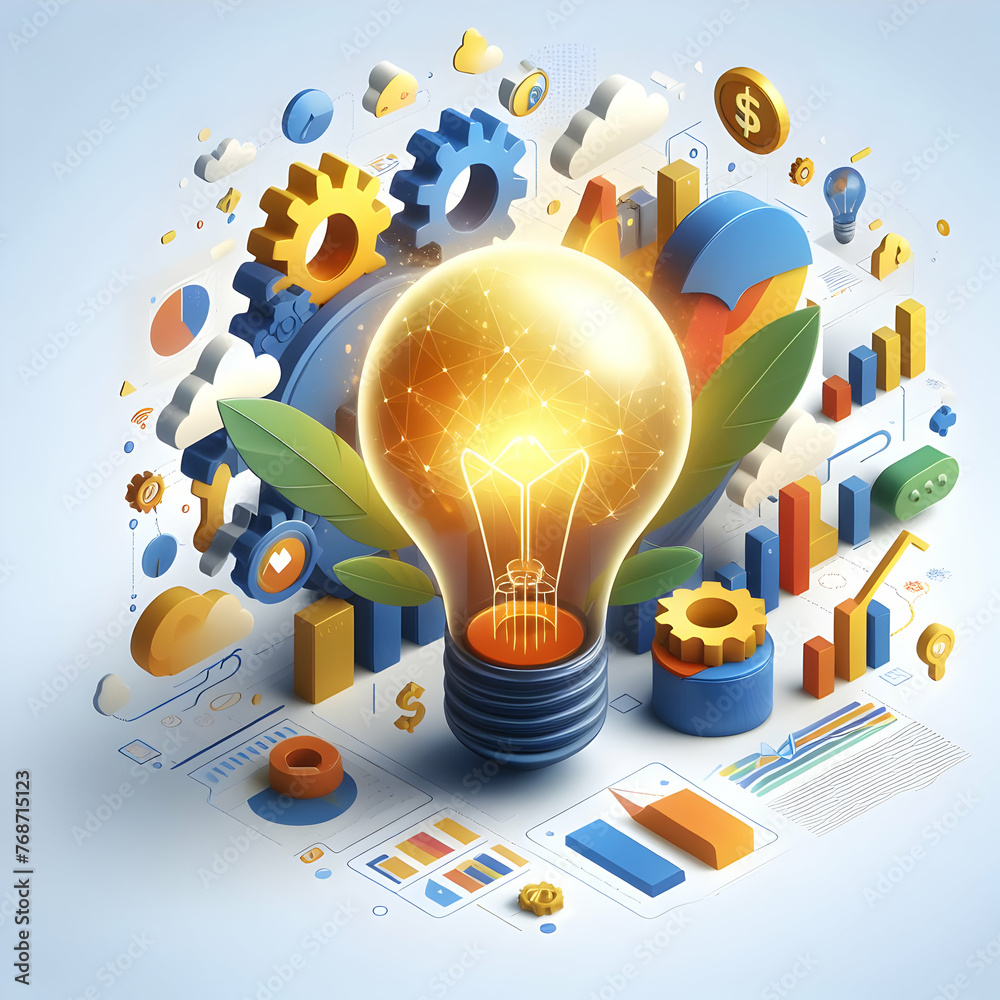 3D flat icon for business as Innovative Investment Strategies in ...