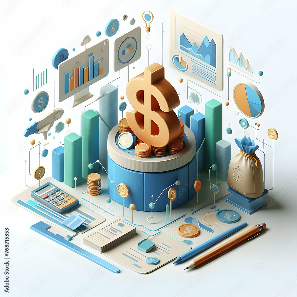 3D flat icon for business as Wealth Management in the Digital Age in ...