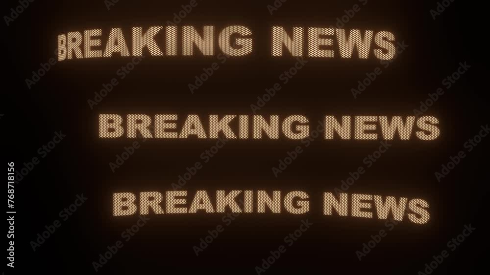 Breaking News 3d text motion of the 3 types scrolling digital reader ... Breaking News 3d text motion of the 3 types scrolling digital reader ...