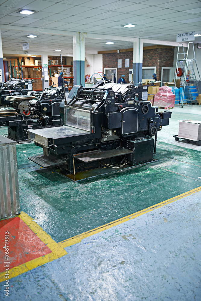 Machine, production and factory for industry and manufacturing for ...