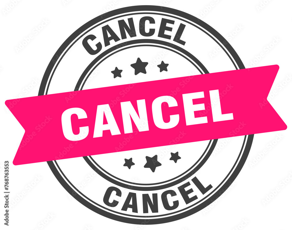 cancel stamp. cancel label on transparent background. round sign Stock ...