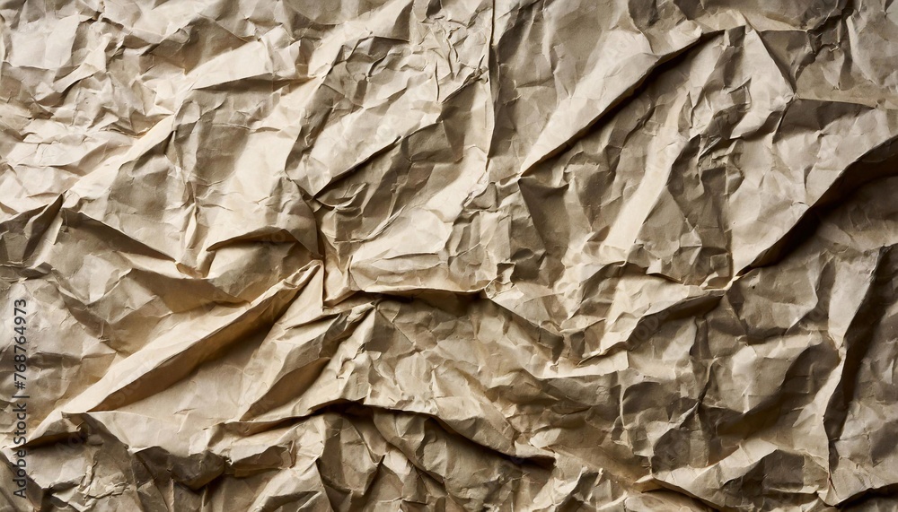 Crumpled paper background. Brown crumpled paper texture. Stock Photo ...