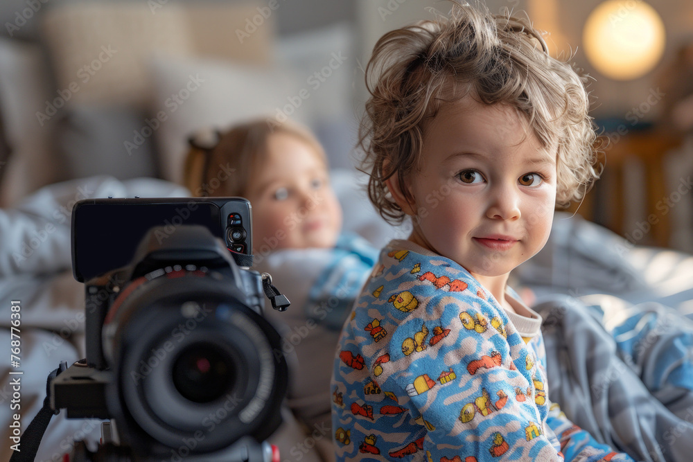 Professional Photography of a Parenting Vlogger Sharing Heartfelt ...