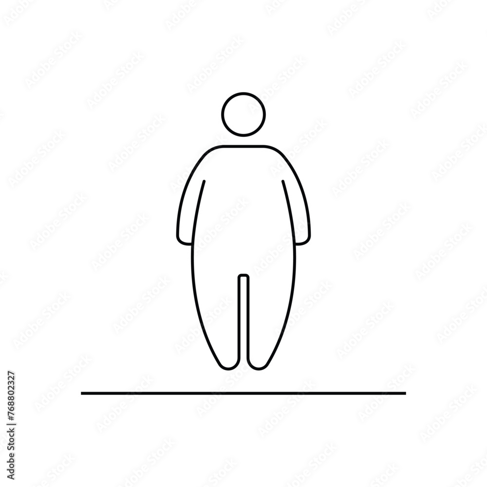 Standing human figure icon. Public information symbol modern, simple ...