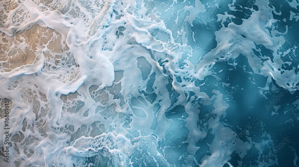 Oceanic Scenes with Salt Textures: Blend photographs of the ocean with ...