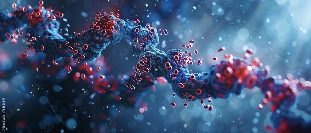 Nanobiotechnology in drug delivery, nanoscale animation, dark theme ...