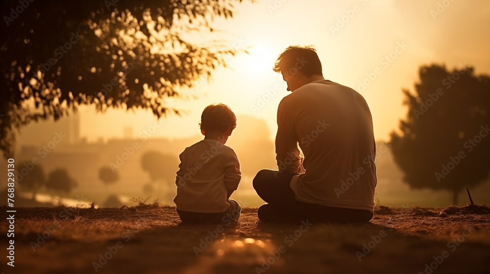 Father and son cherish a special moment of connection, strengthening ...