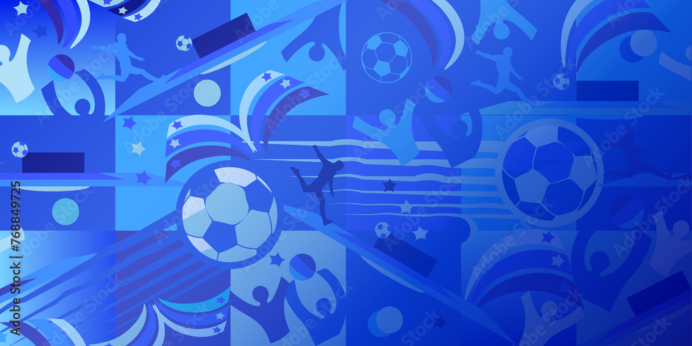 Abstract Soccer European competition international modern background ...