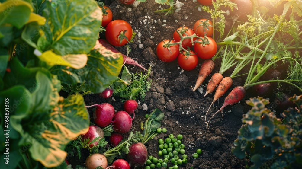 types of root vegetables, carrots, parsley roots, radishes, onions ...