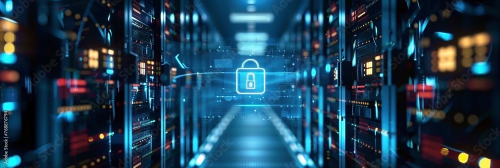 Capture the essence of web security and data protection in a dynamic ...