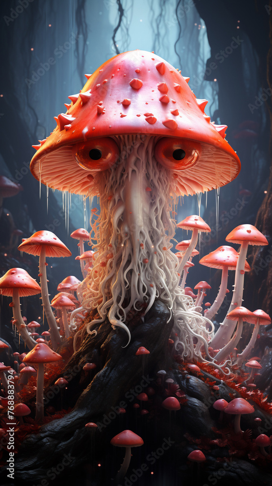 Explore a hidden realm where tiny viral fungi monsters with comically ...
