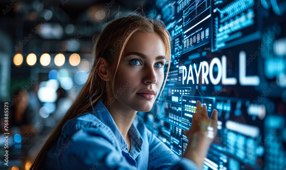 Payroll technology concept, integrated smart solutions for efficient ...