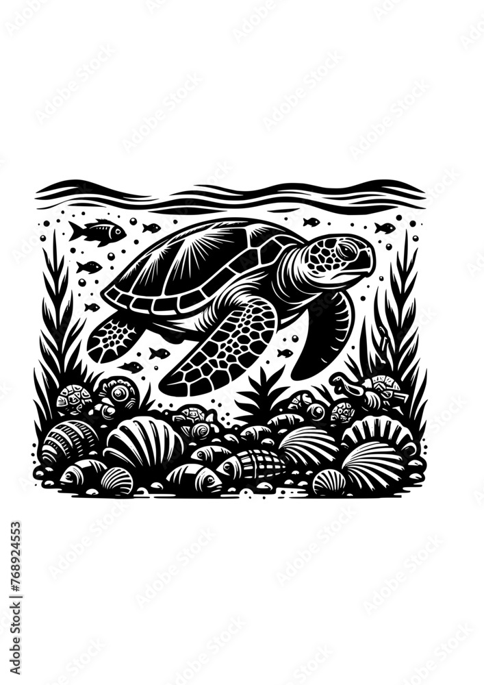 Swimming Turtle Svg, Turtle Svg, Sea Turtle Svg, Turtle Silhouette ...