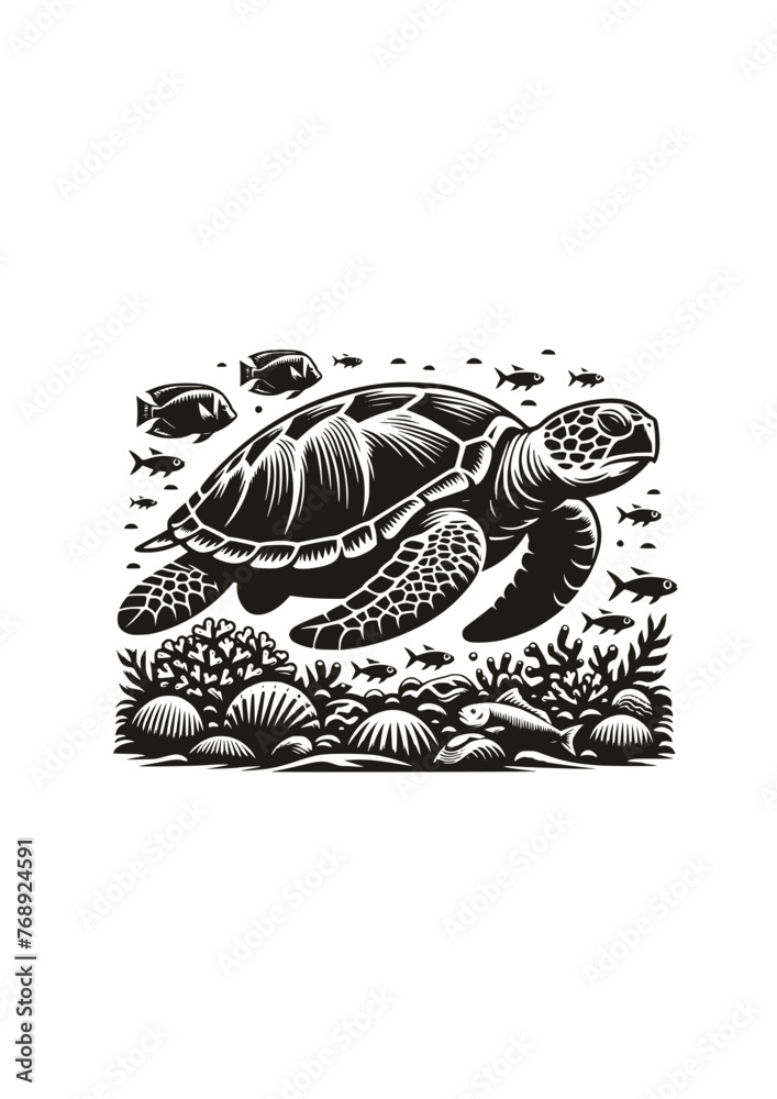Vetor de Swimming Turtle Svg, Turtle Svg, Sea Turtle Svg, Turtle ...