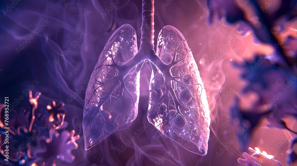 Ethereal Visualization of Oxygen Exchange within Alveolar Sacs of the ...