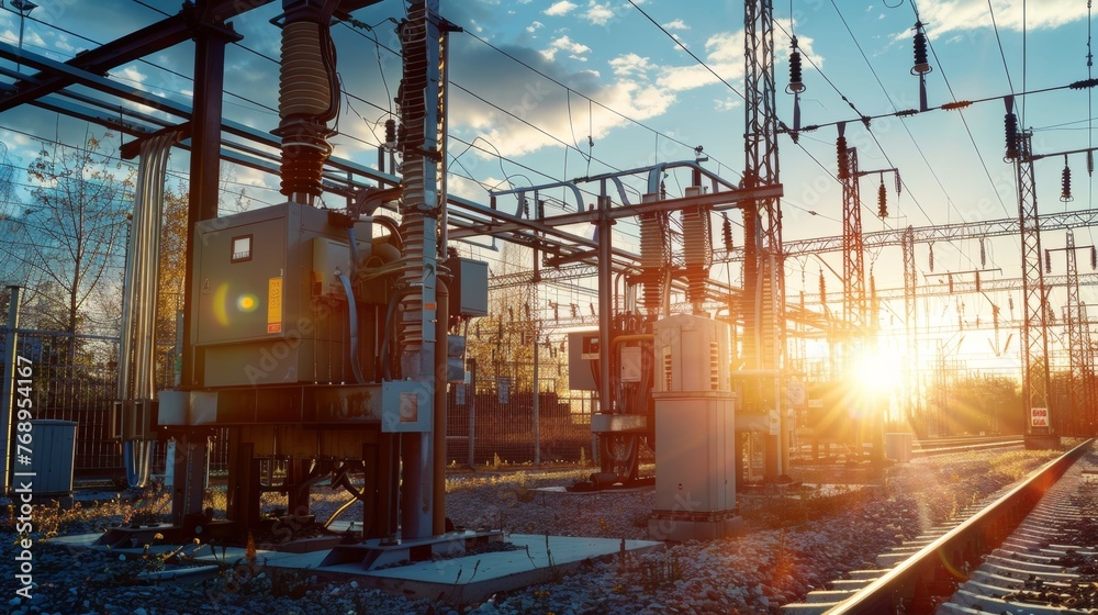 Substation with switchgear a transmission transformers for high voltage ...