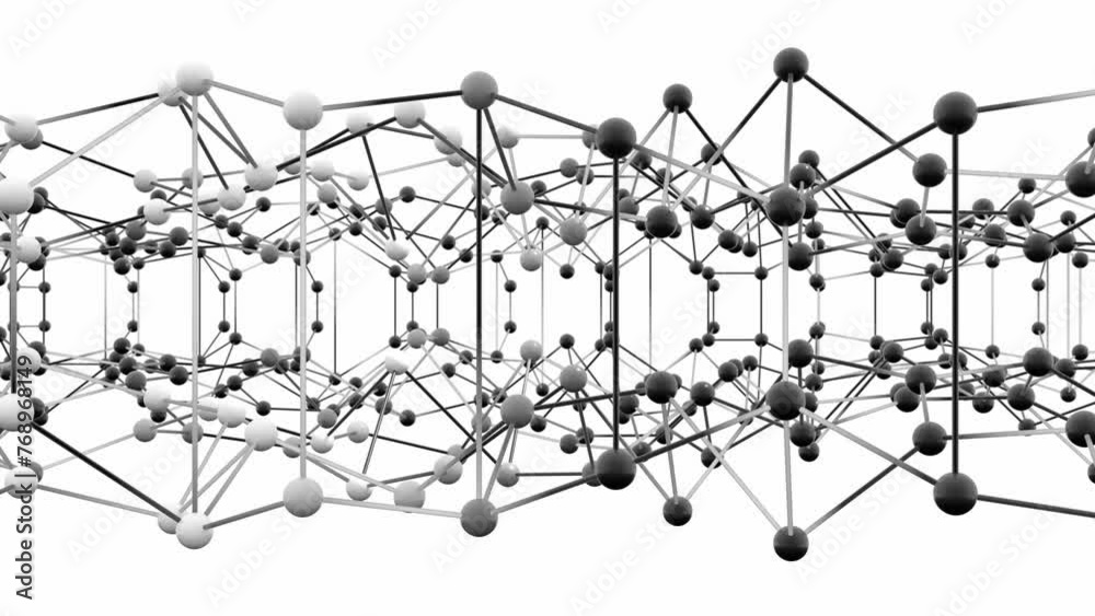 3d nodes lattice network structure animation. Can be used to represent ...