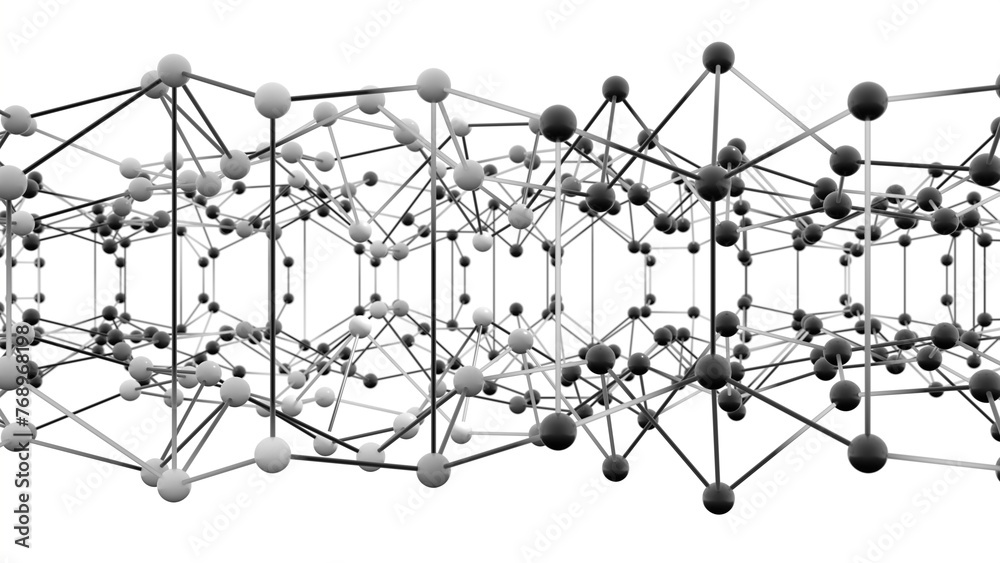 3d nodes lattice network structure representation. Can be used to ...