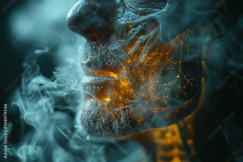 Visual representation of smoking's harmful effects Stock Photo | Adobe ...