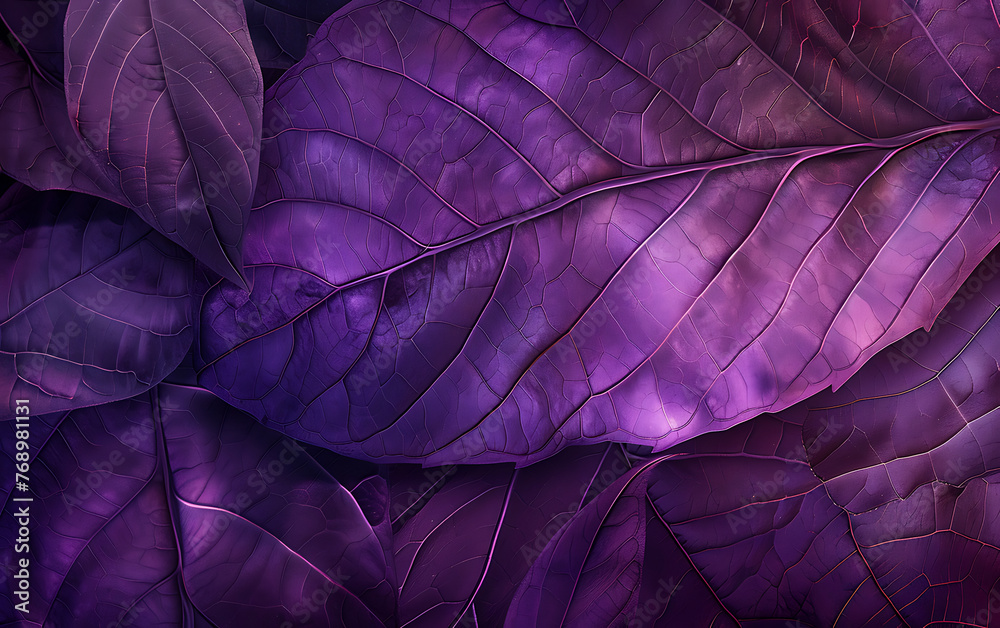 purple leaf texture, leaf background with veins and cells background ...
